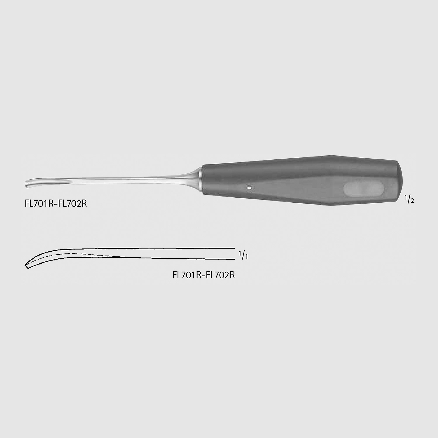 ZIELKE Gouge W/ PEEK Handle – Tool de Surgical